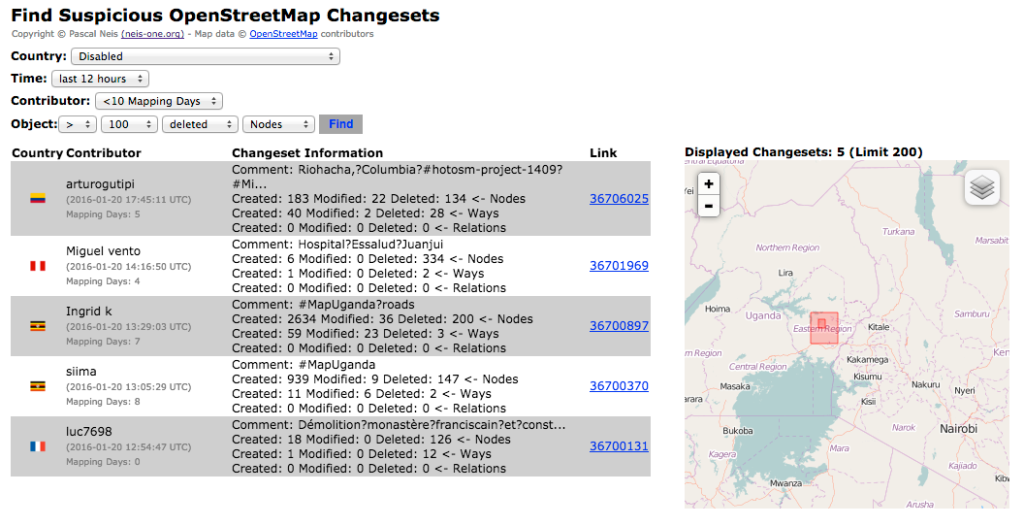 How to detect suspicious OpenStreetMap Changesets with incorrect edits? – Neis One!